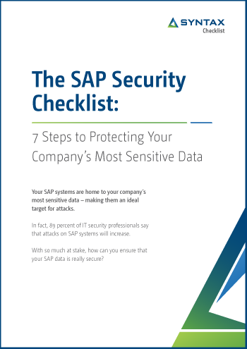The SAP Security Checklist: Checklist